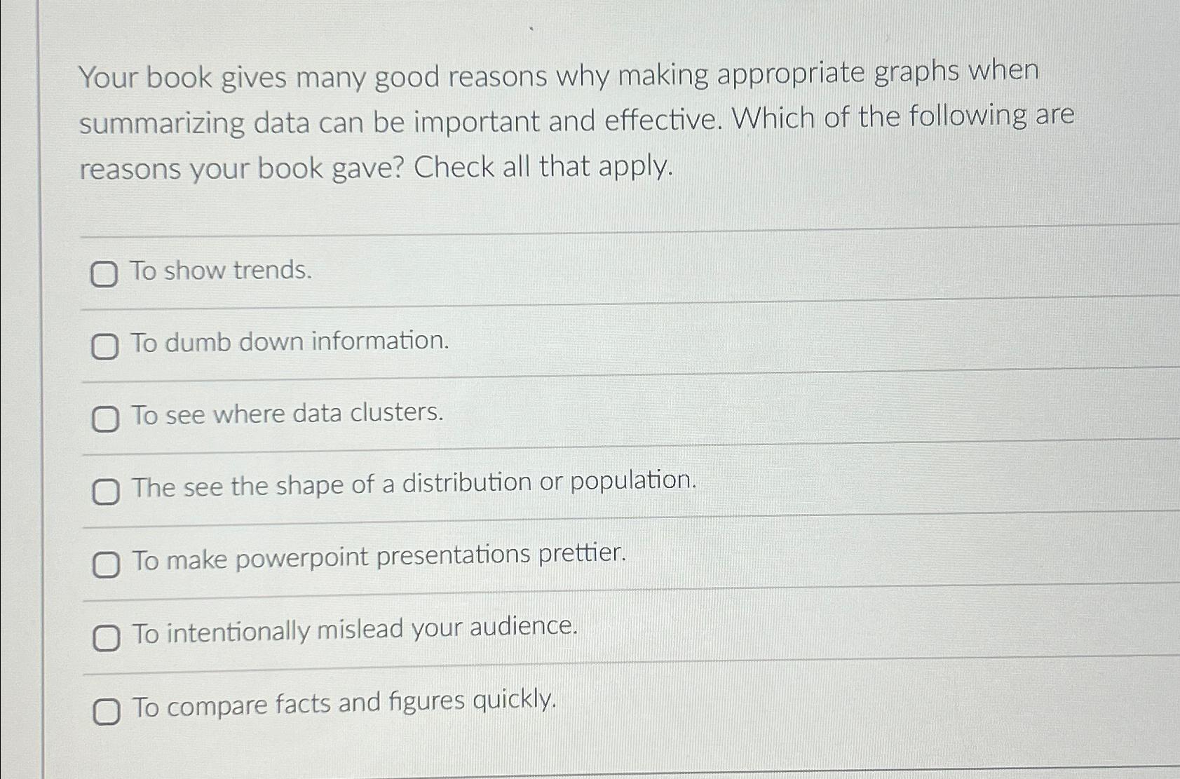 Solved Your book gives many good reasons why making | Chegg.com