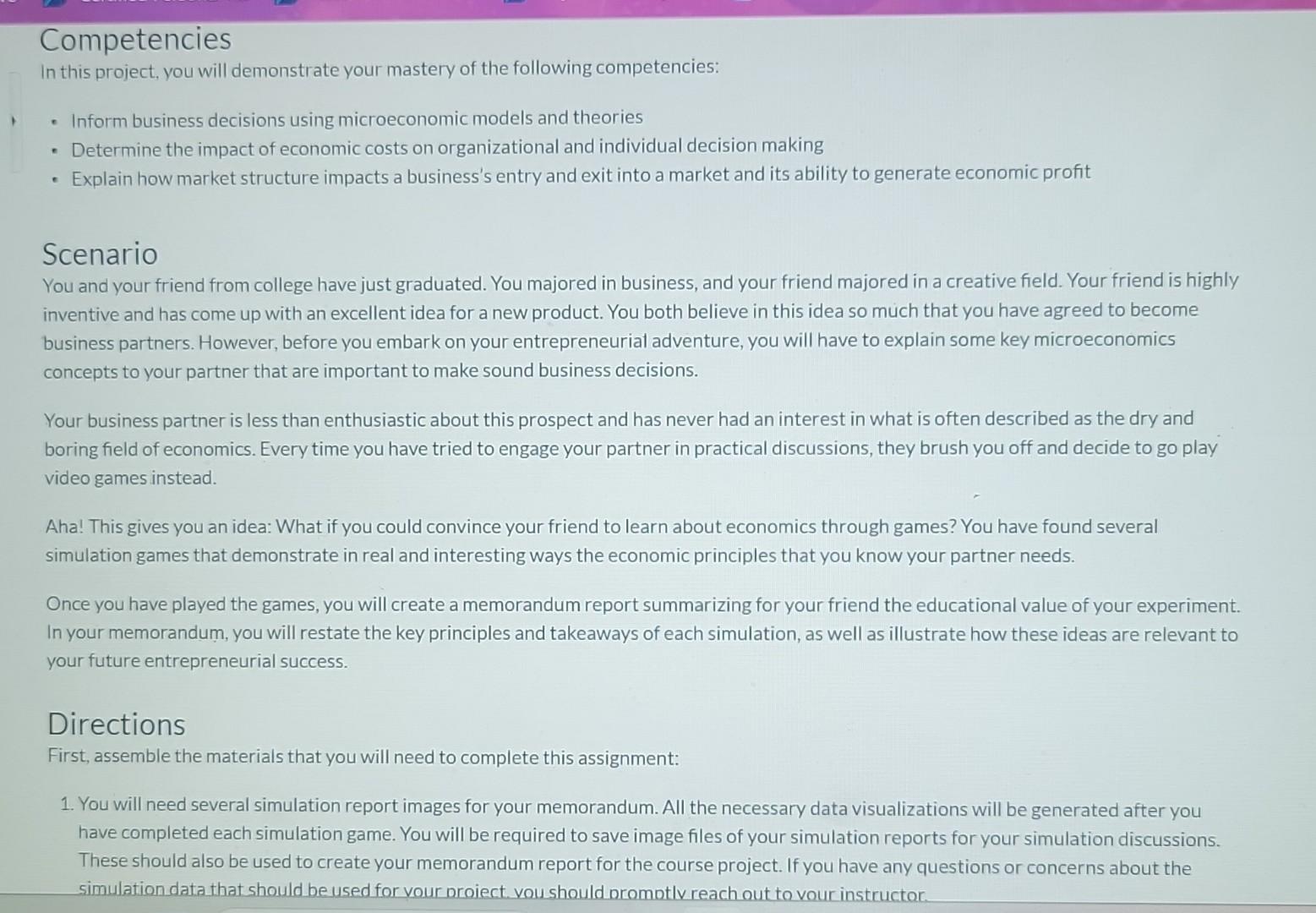 Solved Competencies In this project, you will demonstrate | Chegg.com
