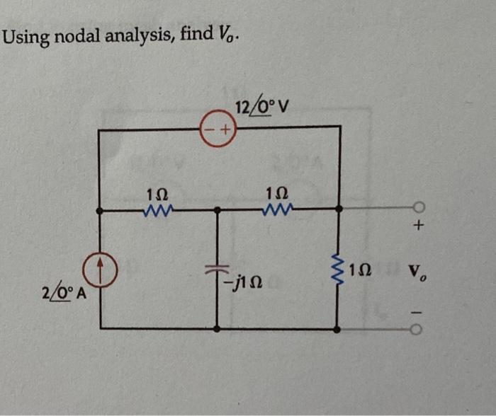 Solved Using nodal analysis, find Vo. | Chegg.com