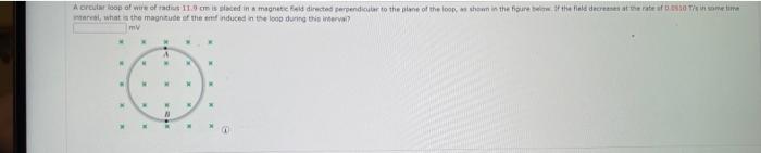 Solved A circular loop of wire of radius 11.9 cm is placed | Chegg.com