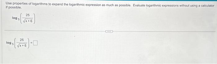 Solved Use properties of logarithms to expand the | Chegg.com
