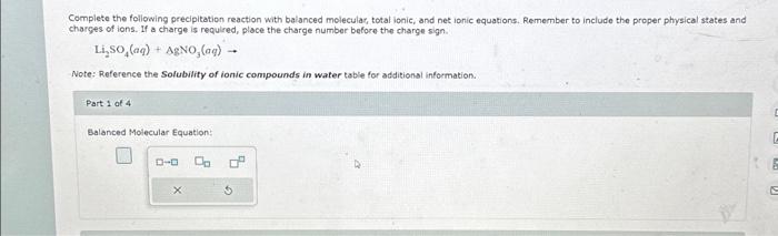Solved Total Ionic Equation: Part 3 of 4 Net Ionic | Chegg.com
