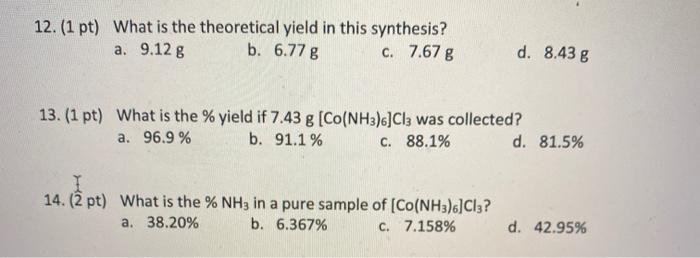 Solved Suppose a coordination compound, (Co(NH3).]Cl3, was | Chegg.com