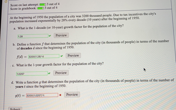Solved Score on last attempt: Score in gradebook: 3 out of 4 | Chegg.com