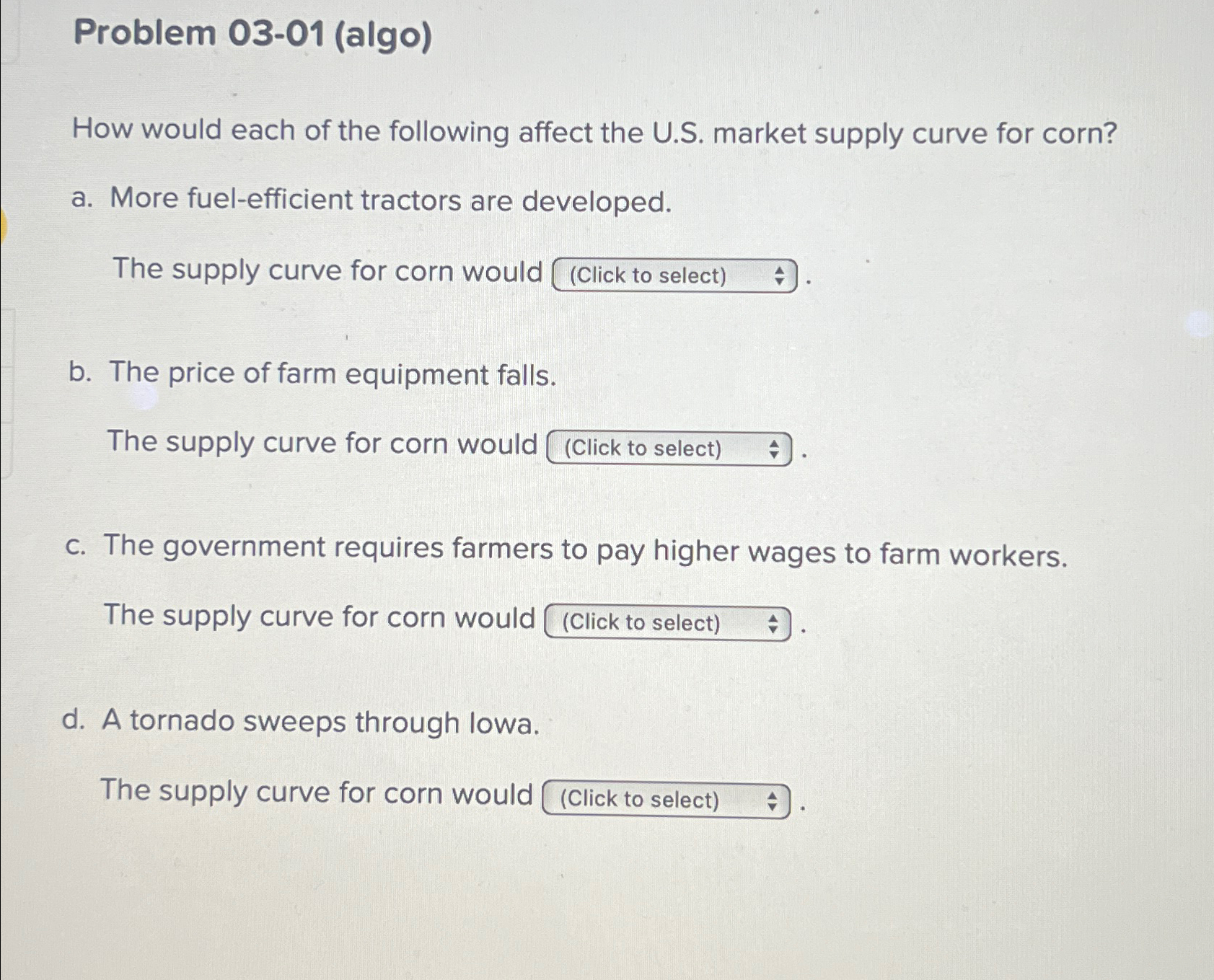 Solved Problem 03-01 (algo)How would each of the following | Chegg.com