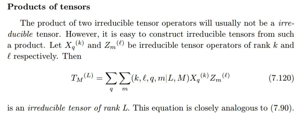 Solved Products Of Tensors The Product Of Two Irreducible