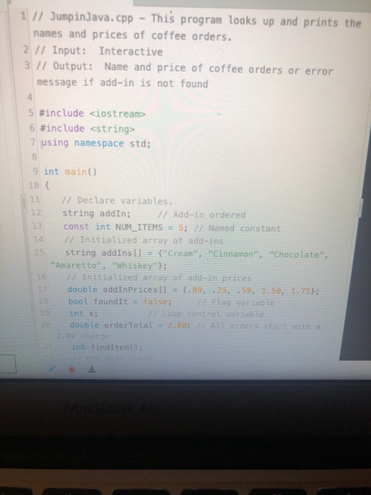 Solved This Language is in C++. The picture I provided is | Chegg.com