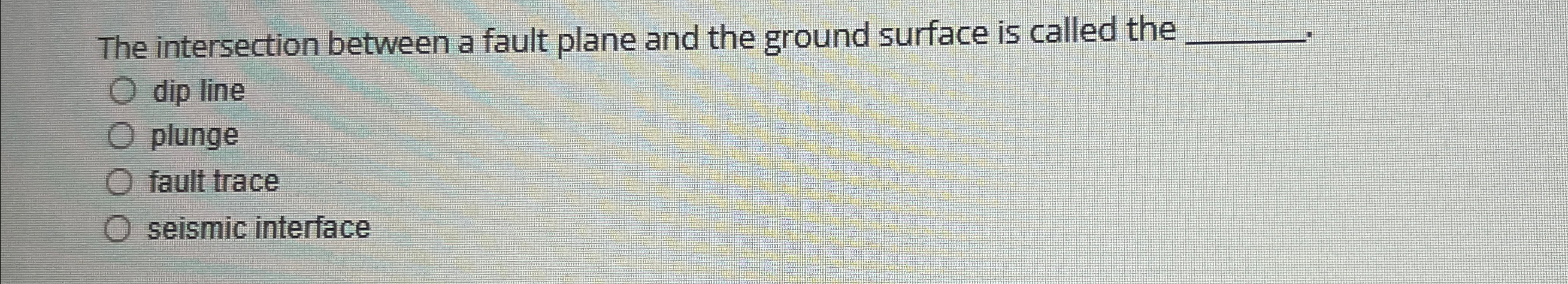 Solved The intersection between a fault plane and the ground | Chegg.com