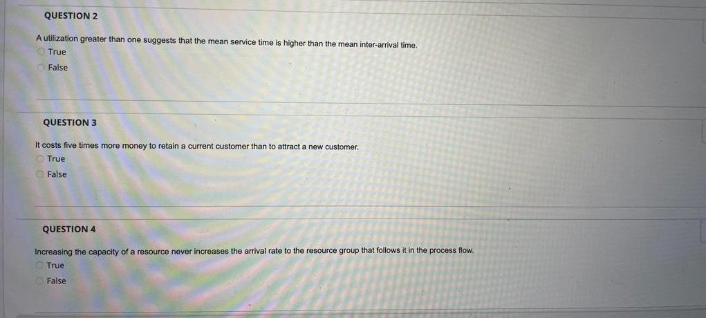 Solved QUESTION 2 A utilization greater than one suggests | Chegg.com