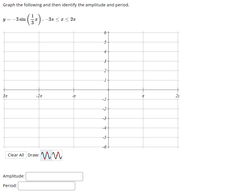 Solved Graph the following and then identify the amplitude | Chegg.com