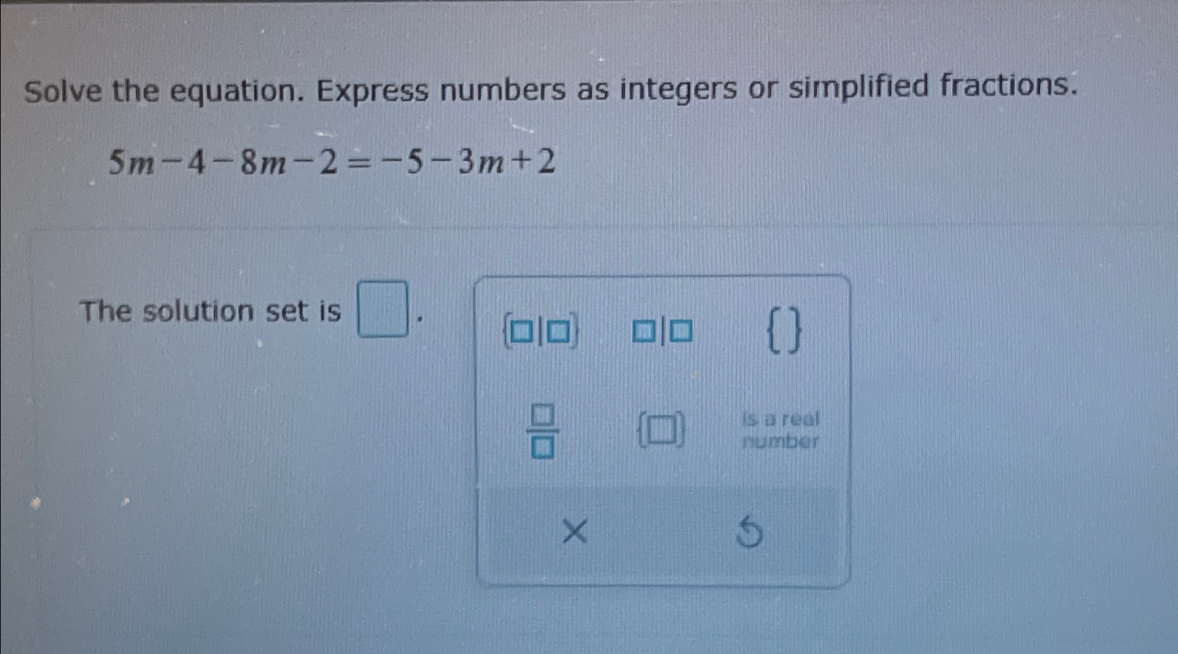 Solved Solve the equation. Express numbers as integers or | Chegg.com