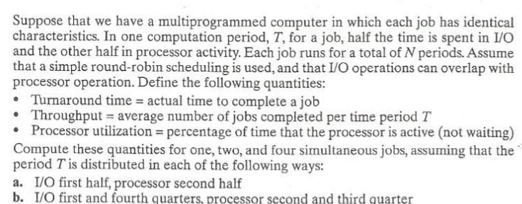 Solved Suppose that we have a multiprogrammed computer in | Chegg.com