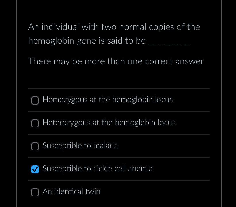 Solved An individual with two normal copies of the | Chegg.com