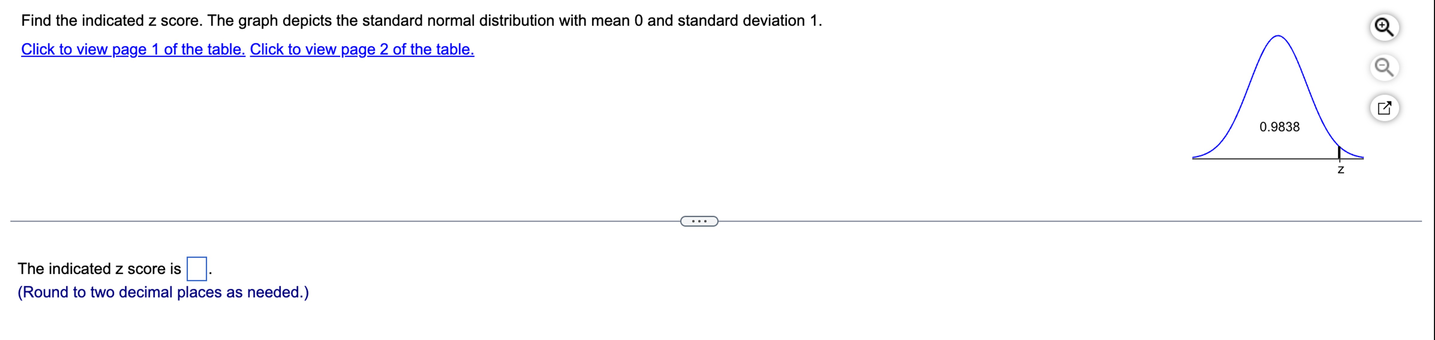 Solved Find the indicated z ﻿score. The graph depicts the | Chegg.com