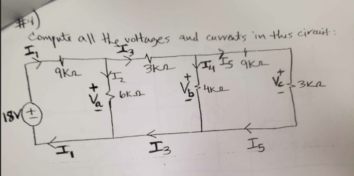 Solved 4Compute all the voltages and currents in ﻿this | Chegg.com