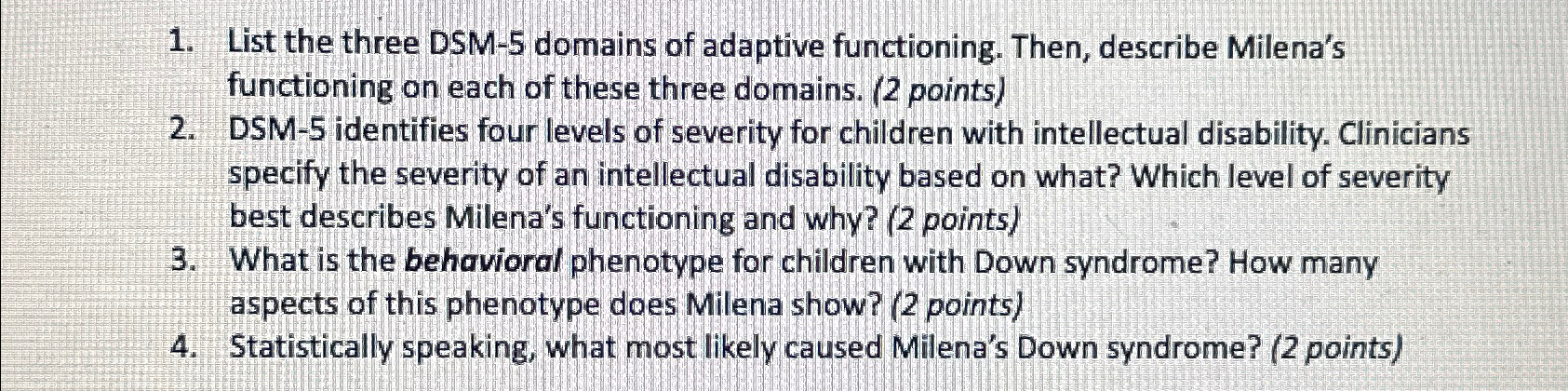 Solved List the three DSM-5 ﻿domains of adaptive | Chegg.com