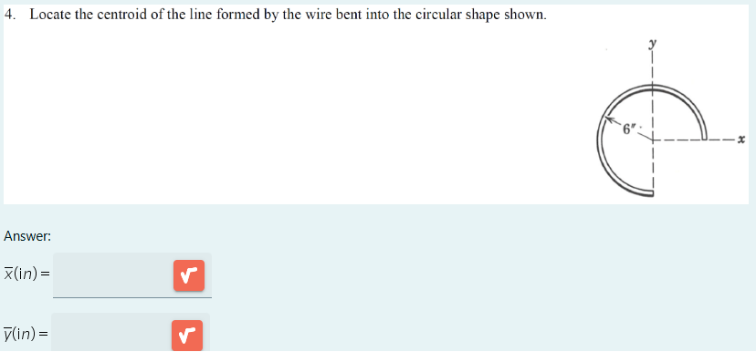 Locate the centroid of ﻿the line formed by ﻿the wire | Chegg.com