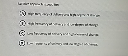 Solved Iterative approach is good for:High frequency of | Chegg.com