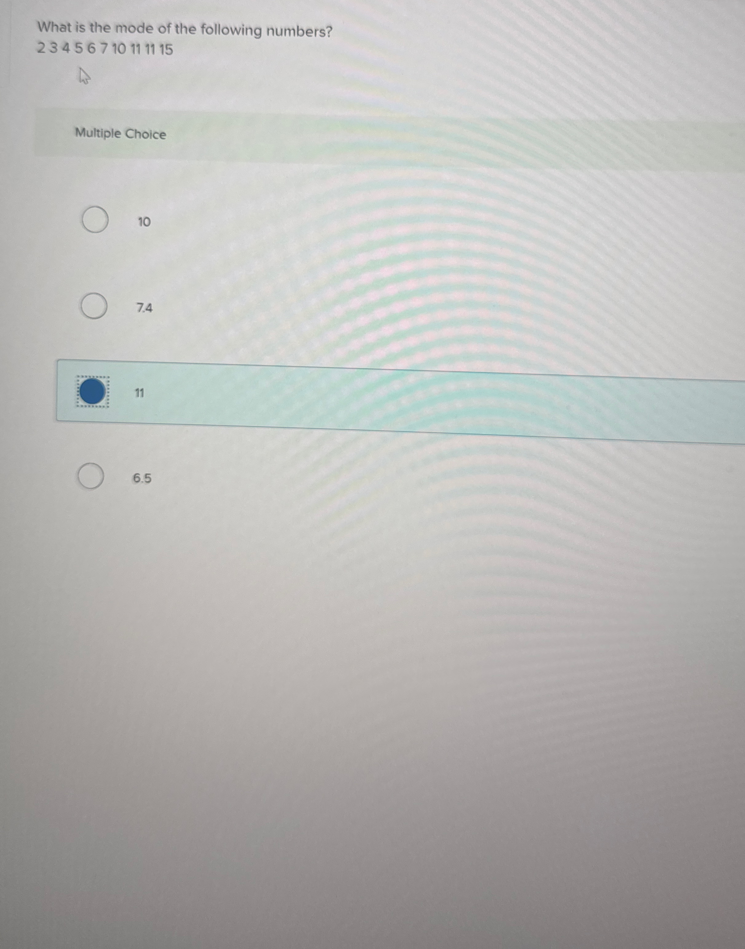 Solved What is the mode of the following | Chegg.com