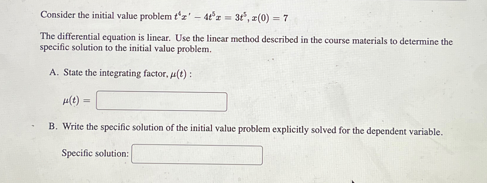 Solved Consider the initial value problem | Chegg.com