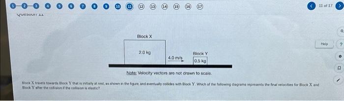Solved Block X 2.0 kg 4.0 m/s + (16) (17) Block Y 0.5 kg 11 | Chegg.com