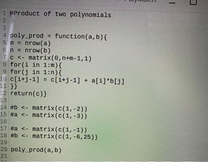 Solved Using both of the R functions discussed above, write | Chegg.com