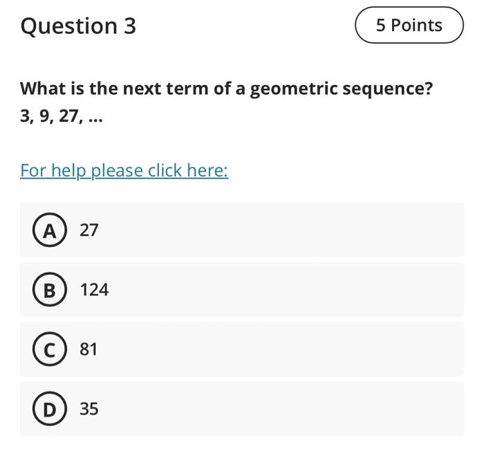 Solved Calculate the next term in the arithmetic sequence | Chegg.com
