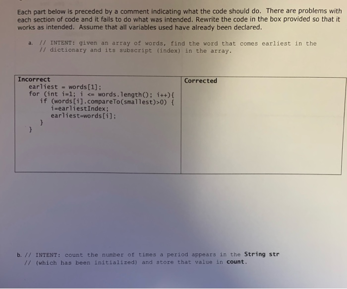 Solved Each part below is preceded by a comment indicating | Chegg.com