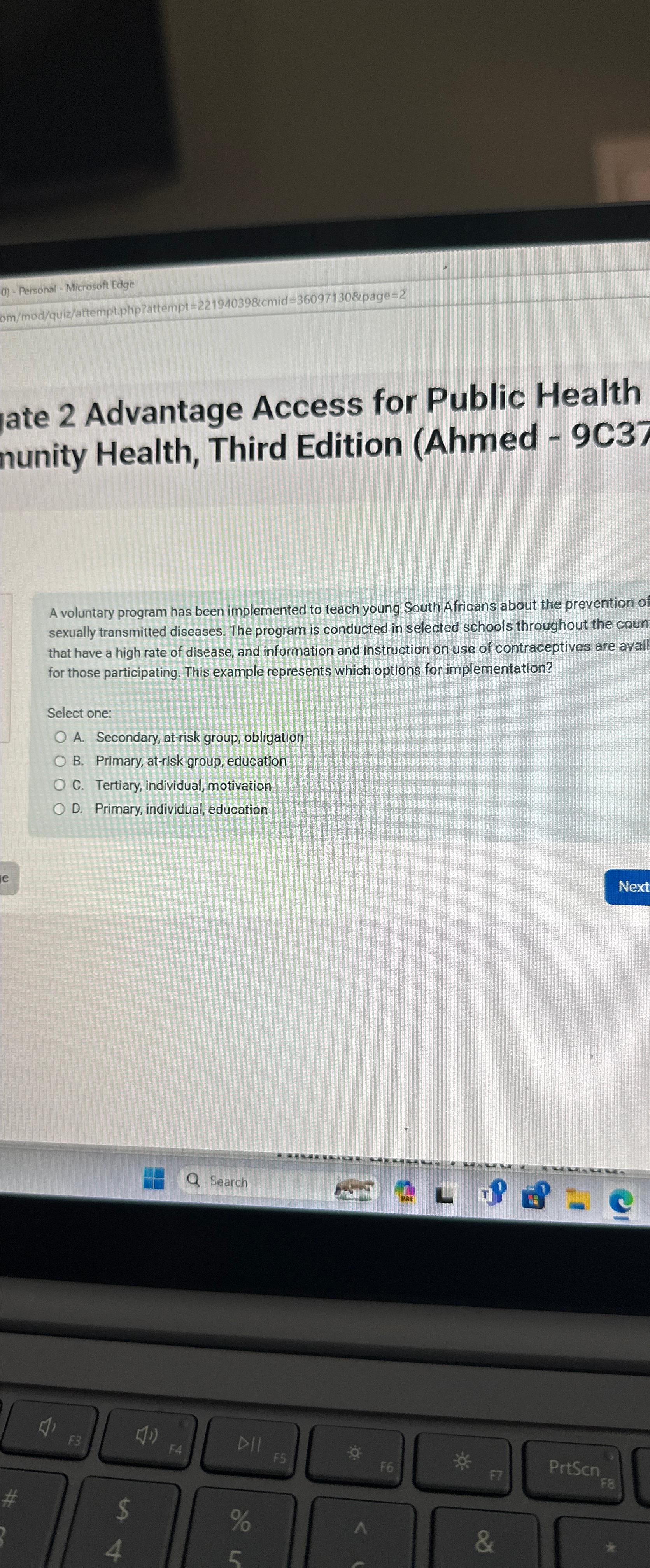 Solved ate 2 ﻿Advantage Access for Public Health nunity | Chegg.com