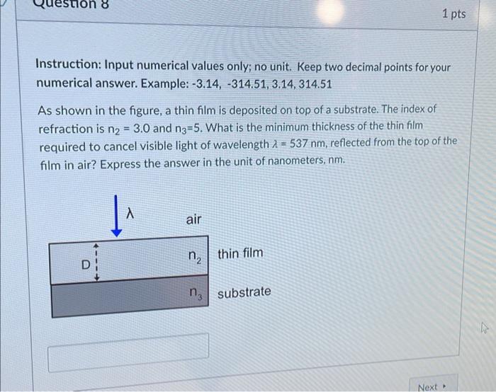 Solved Instruction: Input numerical values only; no unit. | Chegg.com