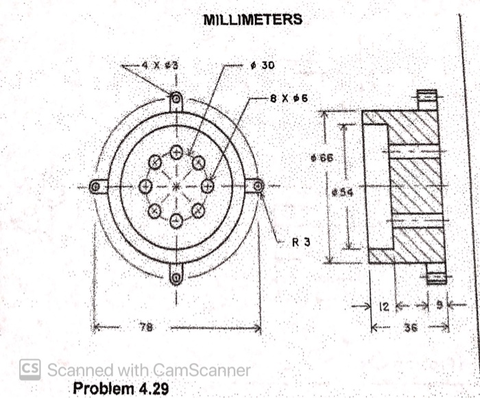 Solved please use graph paper to draw not solidwork! the | Chegg.com