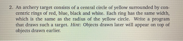Solved 16. Archery Scorer. Write a program that draws an | Chegg.com