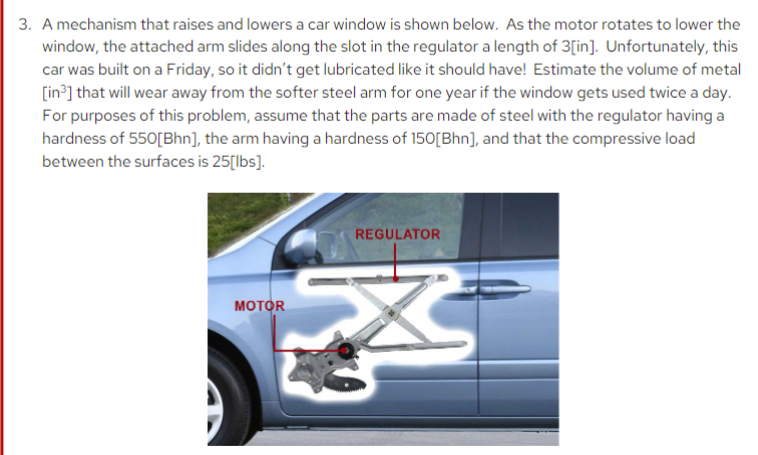 Solved A mechanism that raises and lowers a car window is | Chegg.com