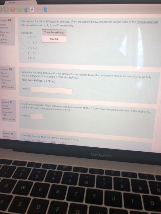 Solved 28 The reaction A.28-30 occurs in one step From the | Chegg.com