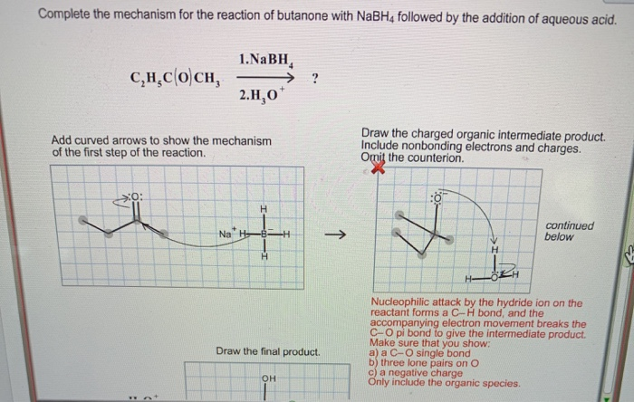 Solved Complete the mechanism for the reaction of butanone | Chegg.com