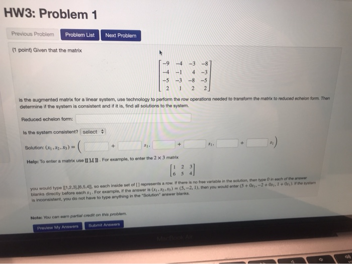 Solved HW3: Problem 1 Previous Problem Problem List Next | Chegg.com