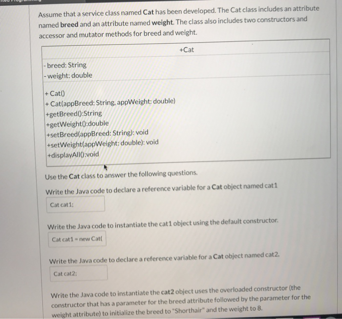 Solved 6 pts Question 2 The following class contains only | Chegg.com