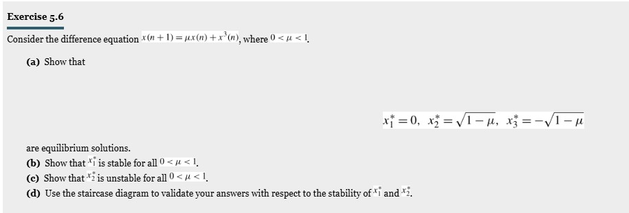 Solved Exercise 5.6Consider the difference equation | Chegg.com