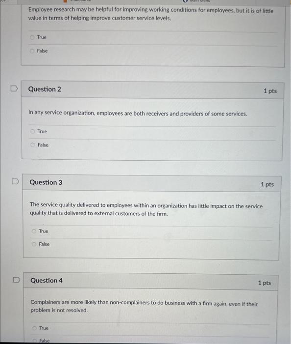 Solved Employee research may be helpful for improving | Chegg.com
