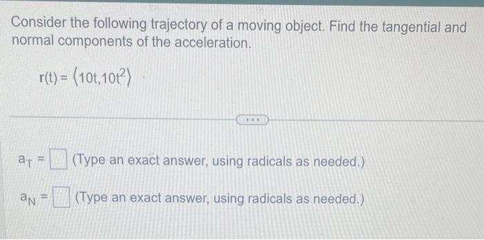 Solved Consider the following trajectory of a moving object. | Chegg.com