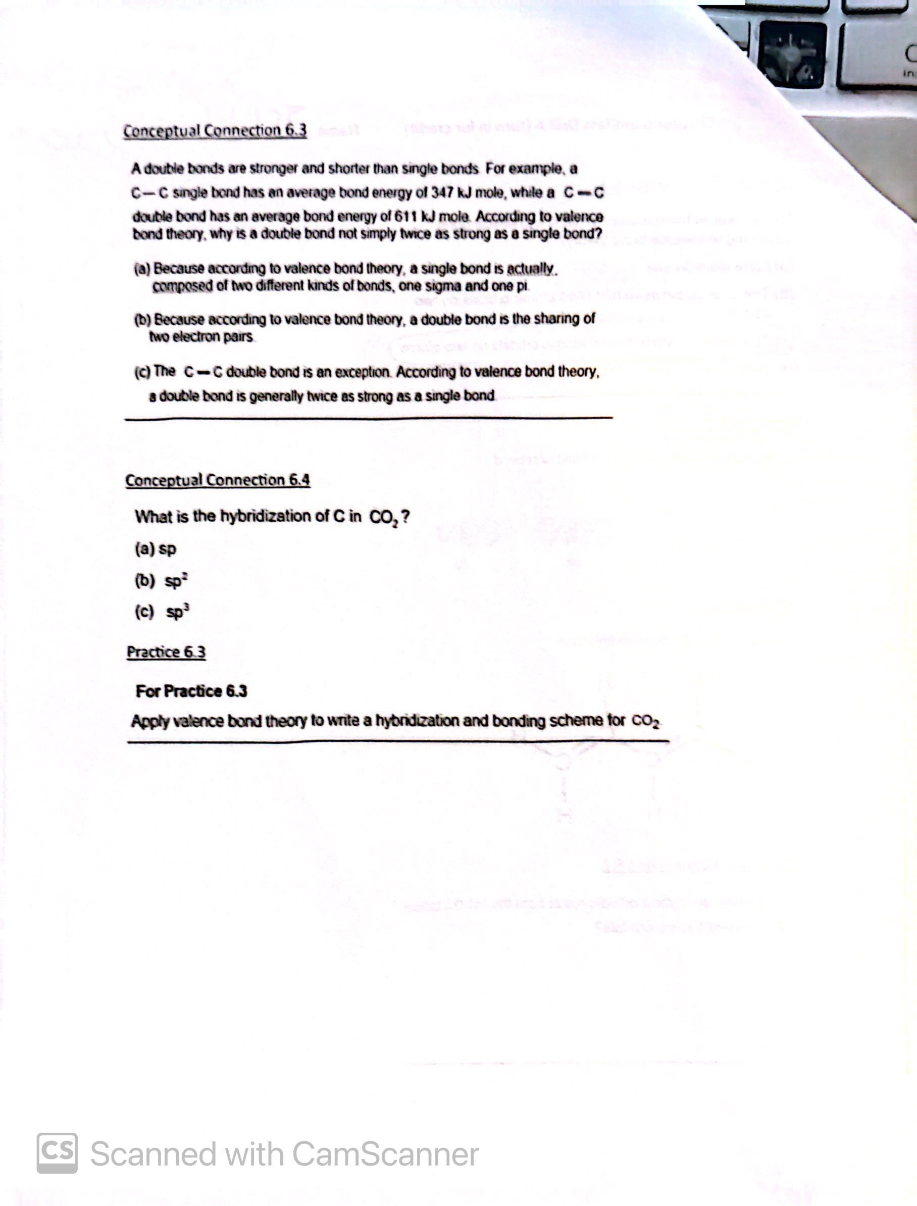 Solved Conceptual Connection 6.3A doutle bonds are stronger | Chegg.com