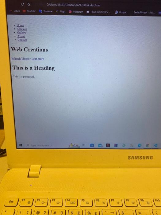 Solved why my web page is not opening.its not supposed to | Chegg.com