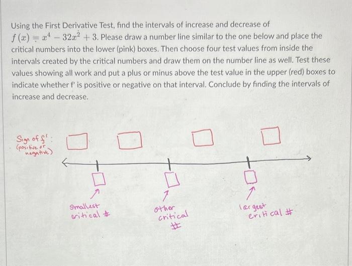 Solved Using the First Derivative Test, find the intervals | Chegg.com