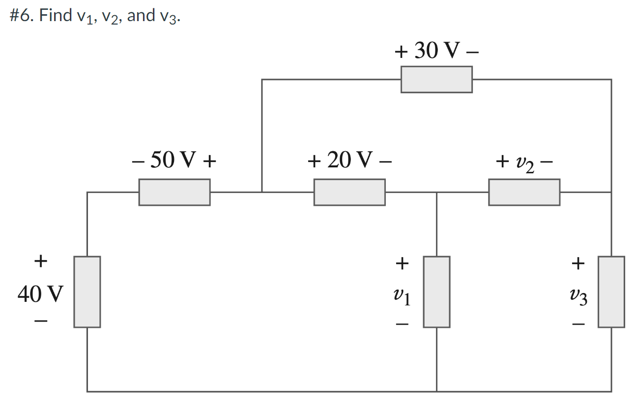 Solved #6. ﻿Find v1,v2, ﻿and v3. | Chegg.com