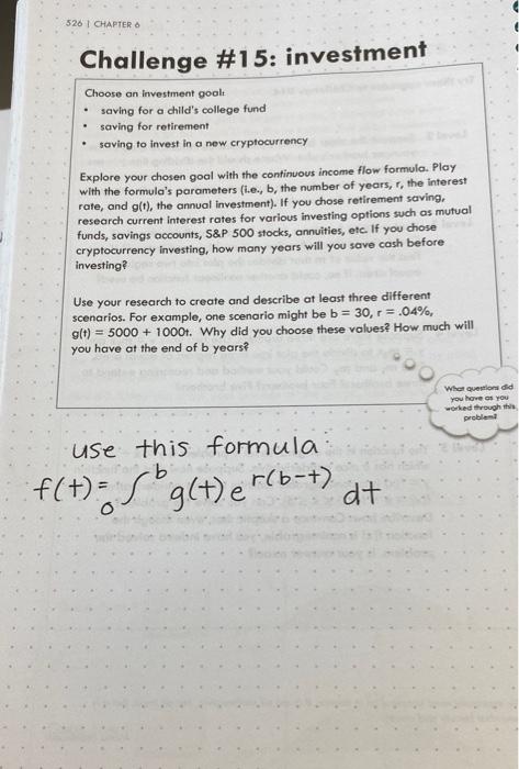 Solved Challenge \#15: in Choose an investment goalt - | Chegg.com