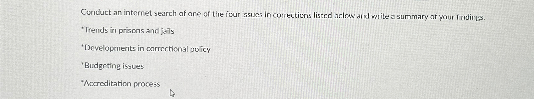 Solved Conduct an internet search of one of the four issues | Chegg.com