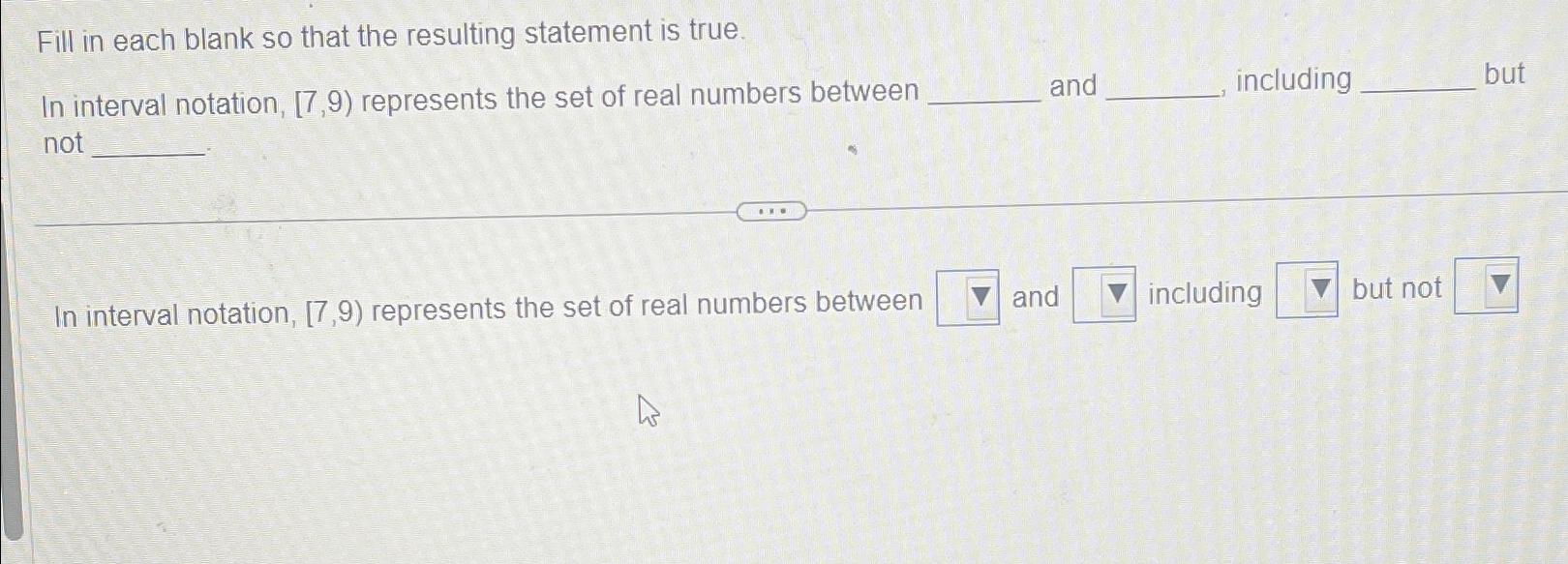 Solved Fill in each blank so that the resulting statement is | Chegg.com