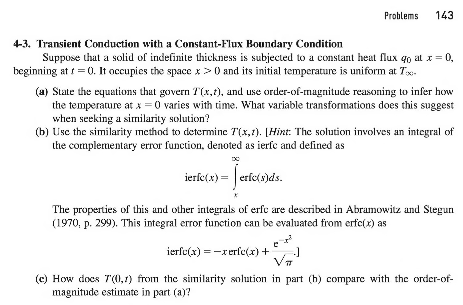 4-3. ﻿Transient Conduction with a Constant-Flux | Chegg.com