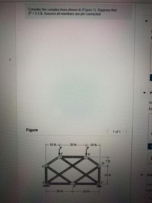 Solved Consider the complex truss shown in (Figure 1). | Chegg.com