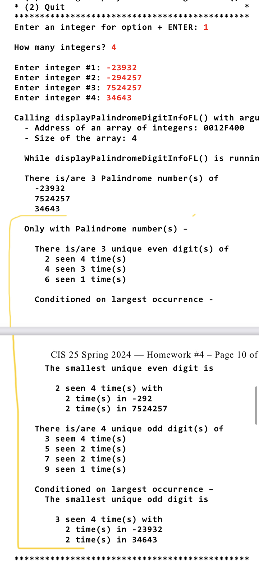 Solved C++ ﻿homework: Do not use vector or printf. Only use | Chegg.com